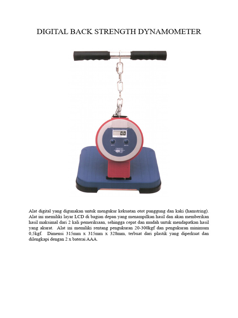 Gambar Digital Back Strength Dynamometer | PDF