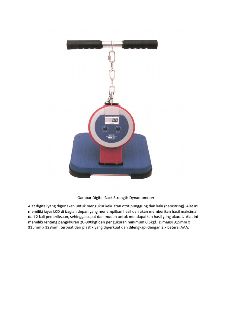 Gambar Digital Back Strength Dynamometer | PDF