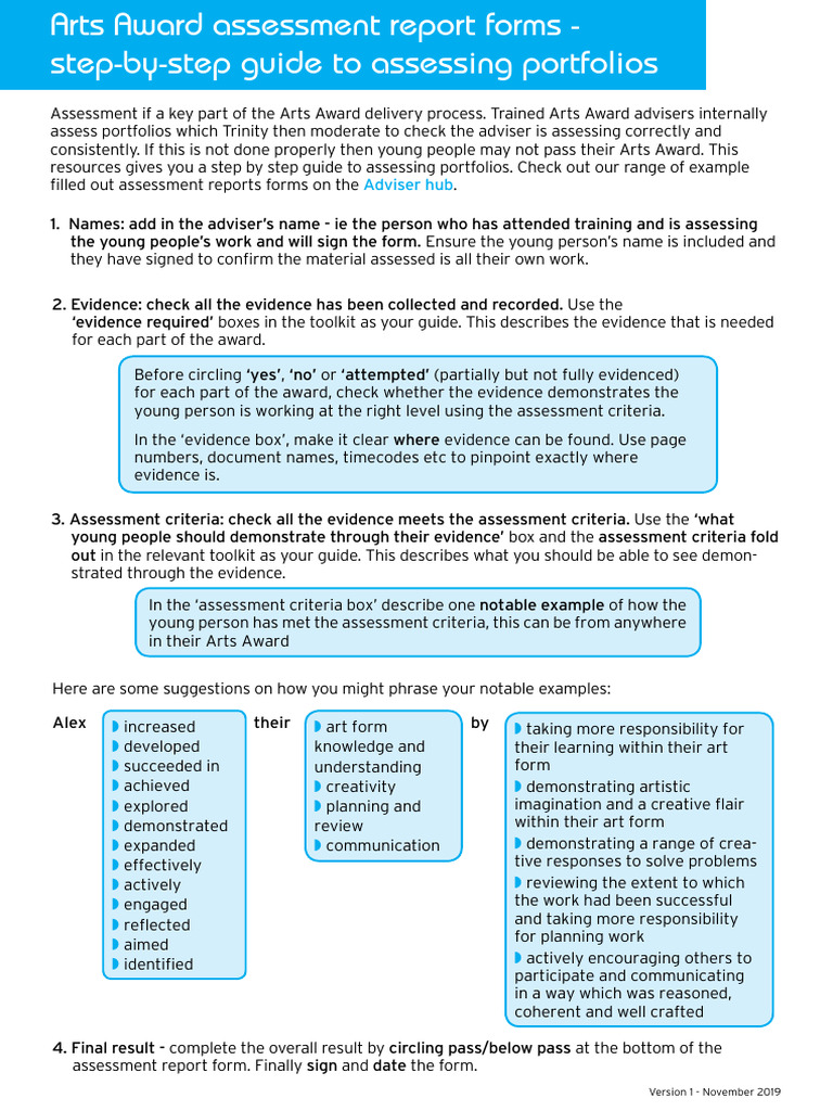 Assessment Report Form Step by Step Guide | PDF | Human Communication ...