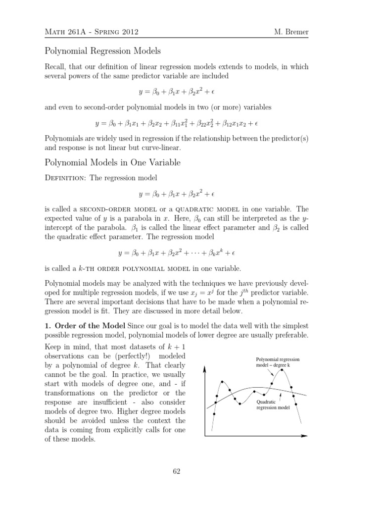 Polynomial Regression | PDF | Errors And Residuals | Regression Analysis