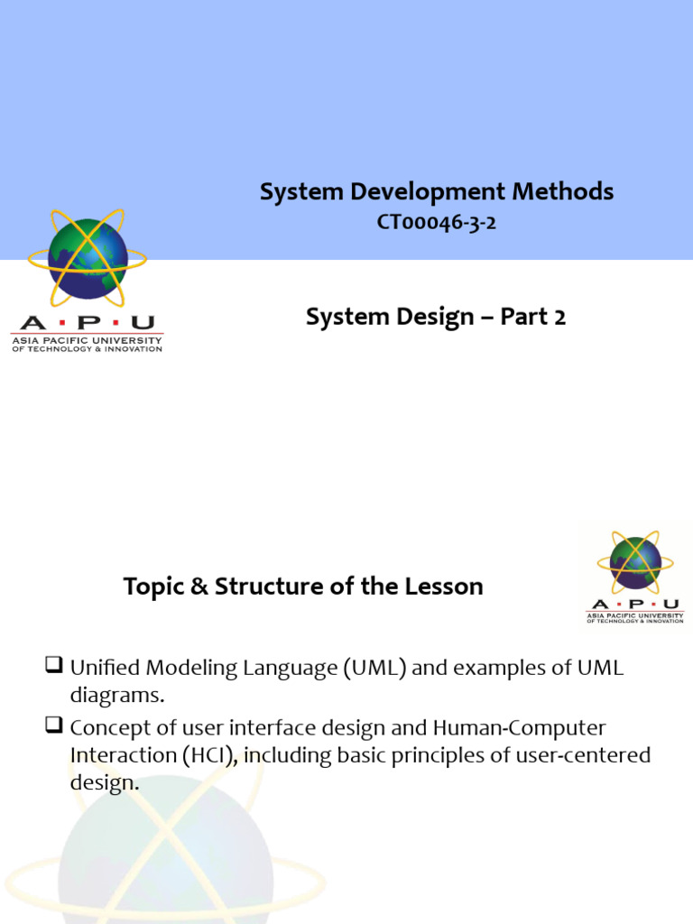 System Design | PDF | Unified Modeling Language | Human–Computer Interaction