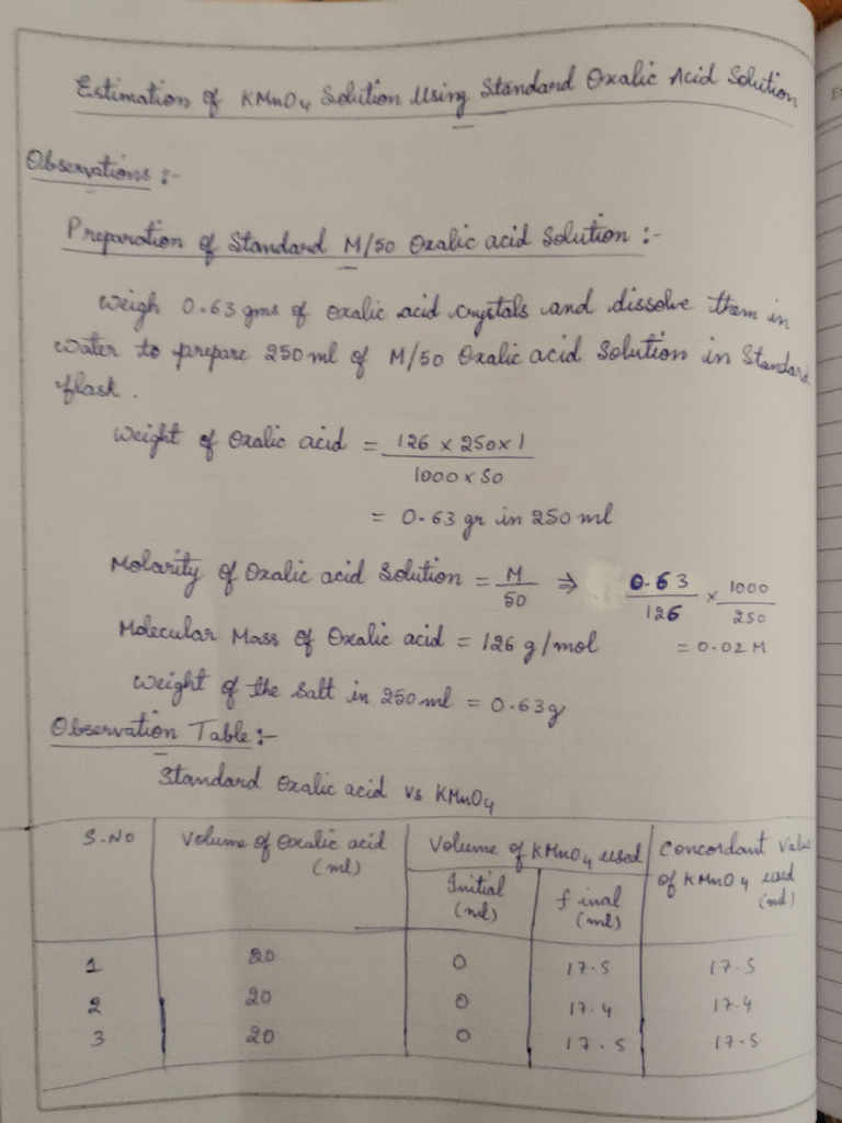 Chemistry Record 1 and 2 Experiment Values | PDF | Physical Sciences | Quantity