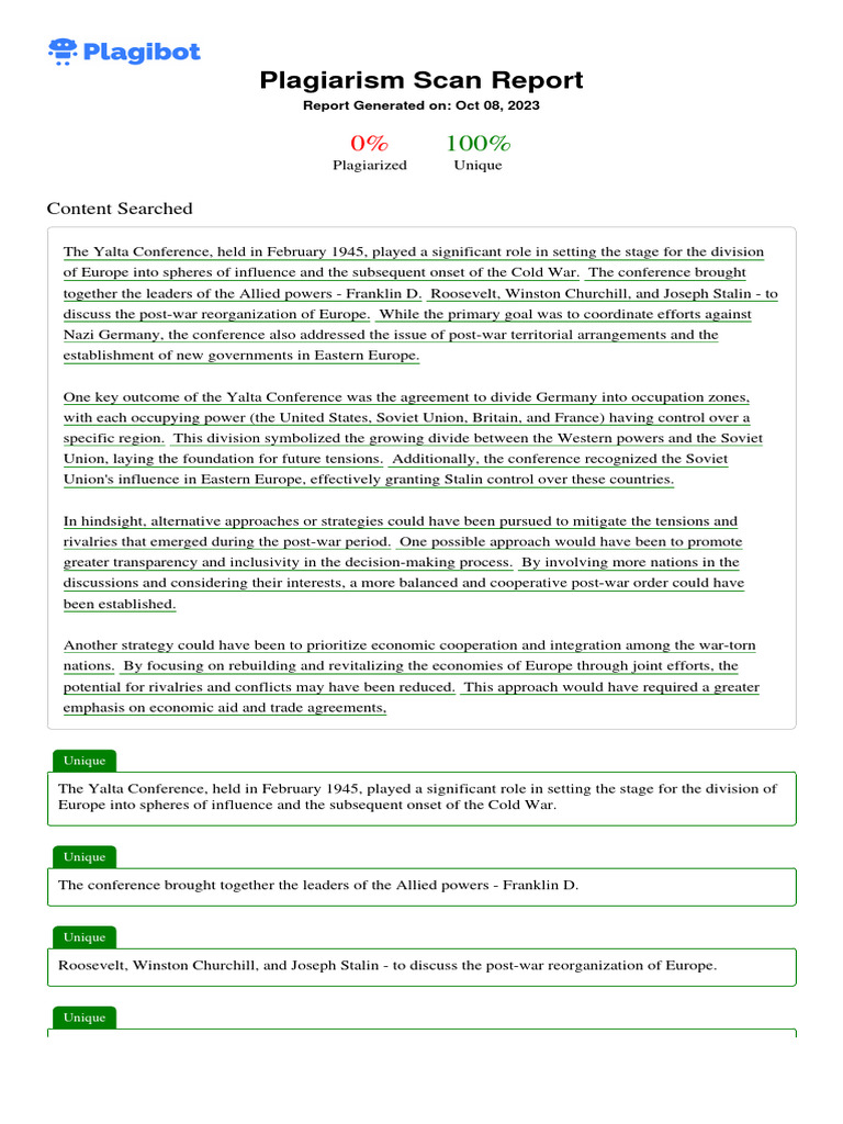 Yalta Conference Impact on Cold War | PDF | Soviet Union | World Politics