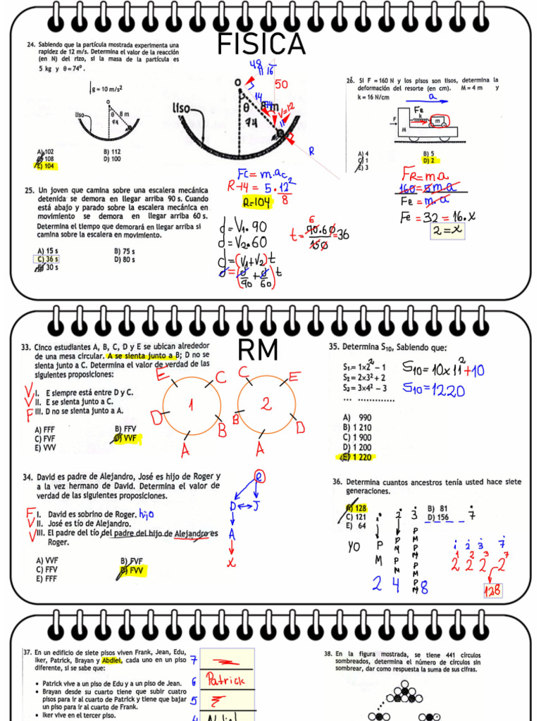 Sol. Fisica RM Area 1 | PDF