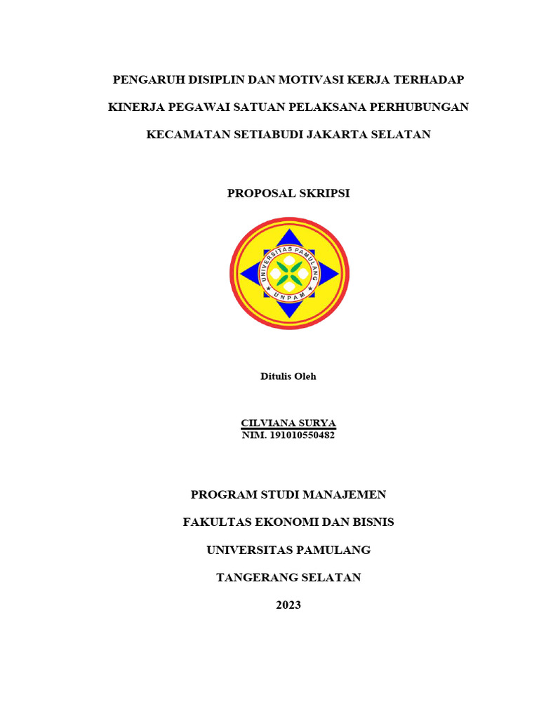 Contoh Proposal | PDF | Karier & Perkembangan