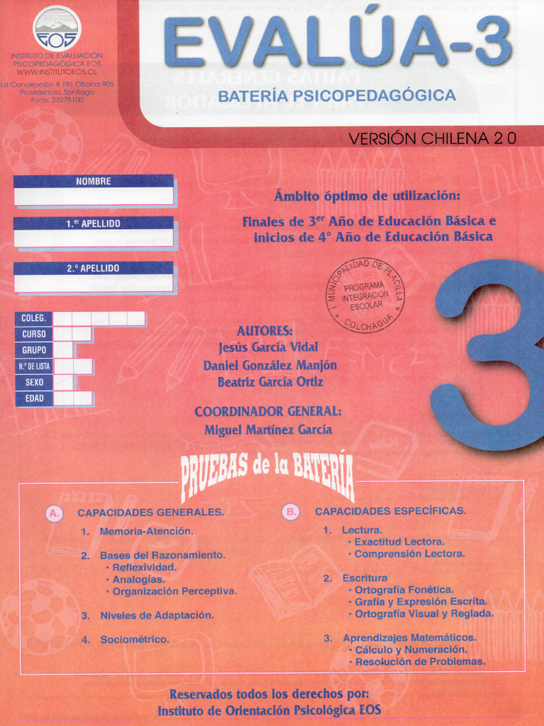 Cuadernillo Evalúa 3 | PDF