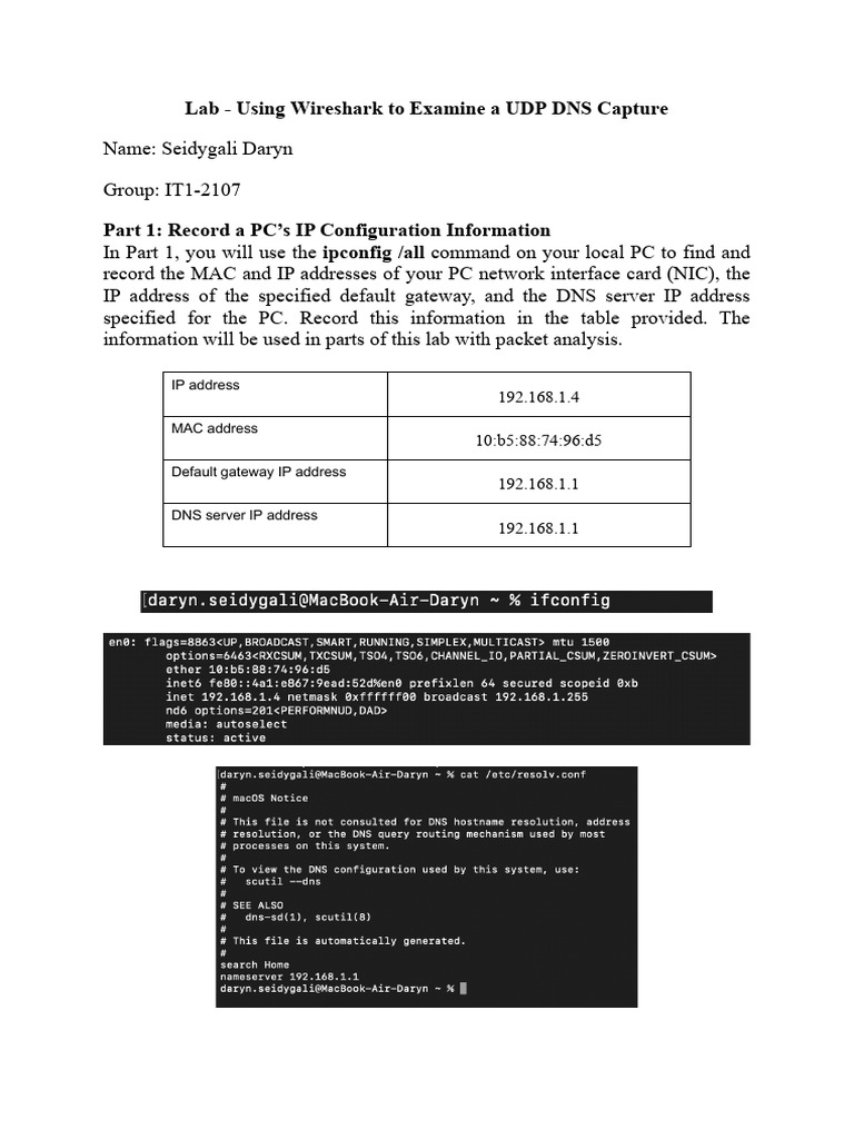 Lab#7 Seidygali Daryn | PDF | Port (Computer Networking) | Internet Protocols