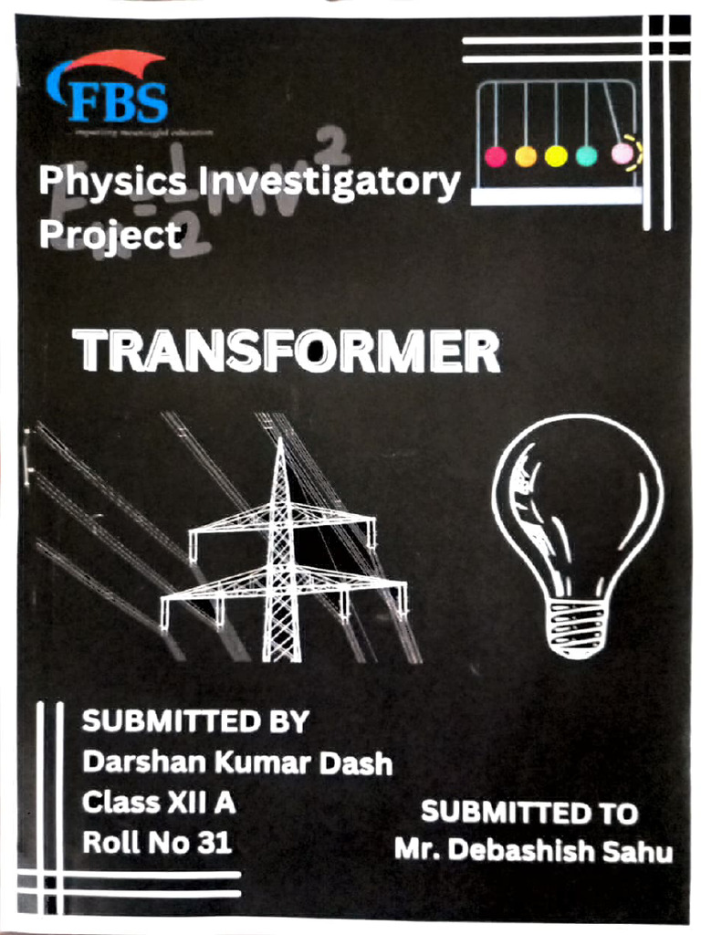 Sample Physics Project | PDF | Transformer | Inductor