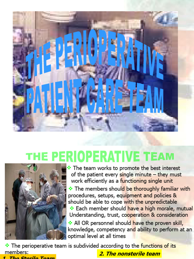 2 Perioperative Care Team | PDF | Surgery | Health Care