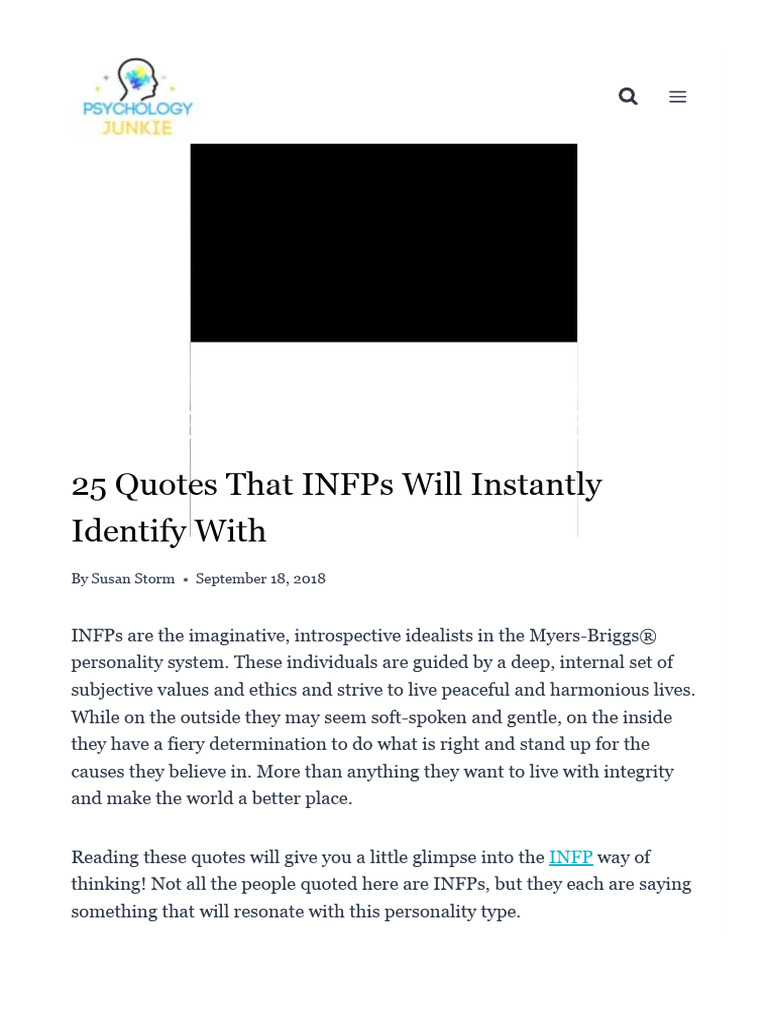 25 Quotes That INFPs Will Instantly Identify With - Psychology Junkie ...