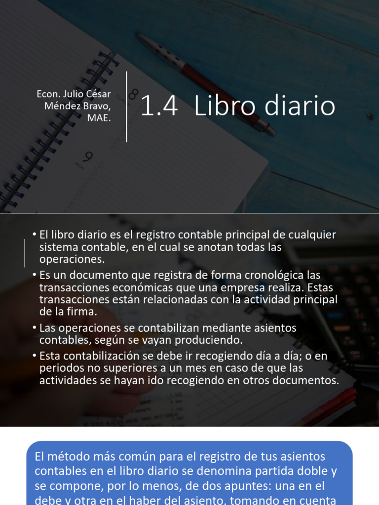 Guía del Libro Diario Contable | PDF | Contabilidad | Valor neto