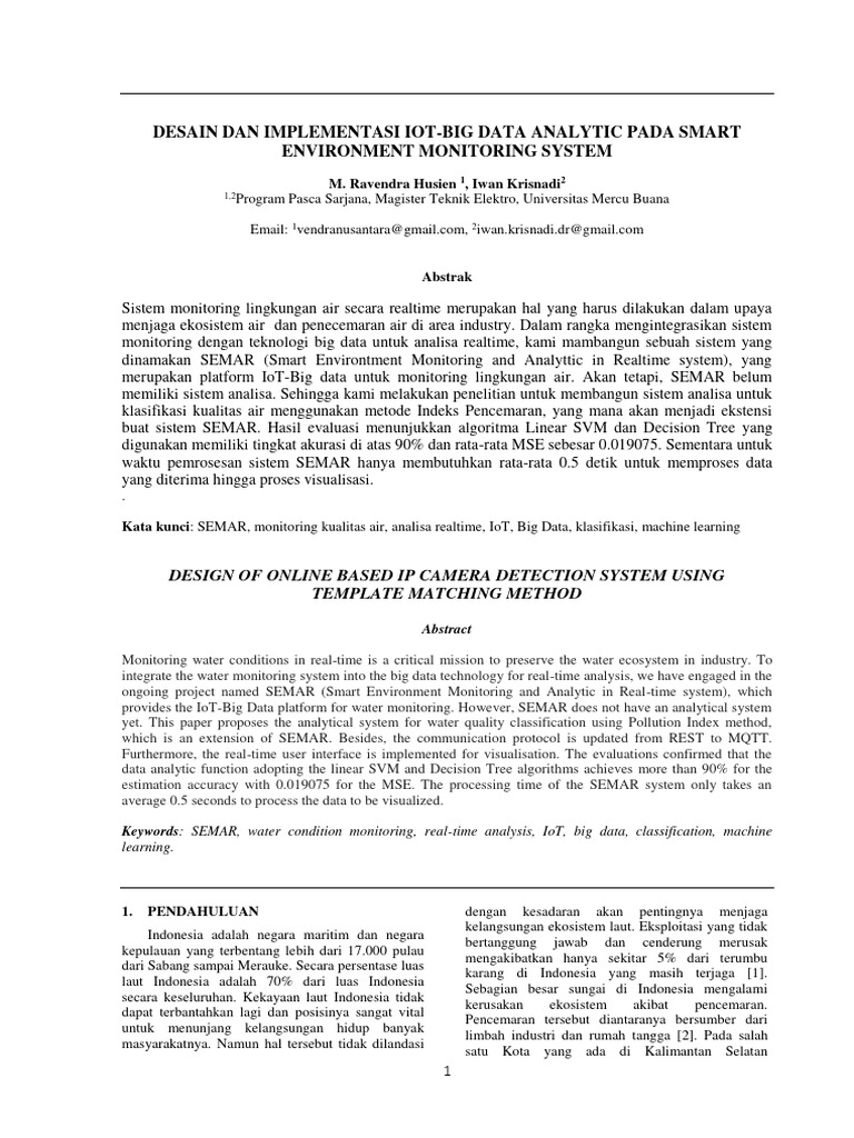 Desain Dan Implementasi IOT BIG DATA Ana | PDF | Sains & Matematika | Komputer