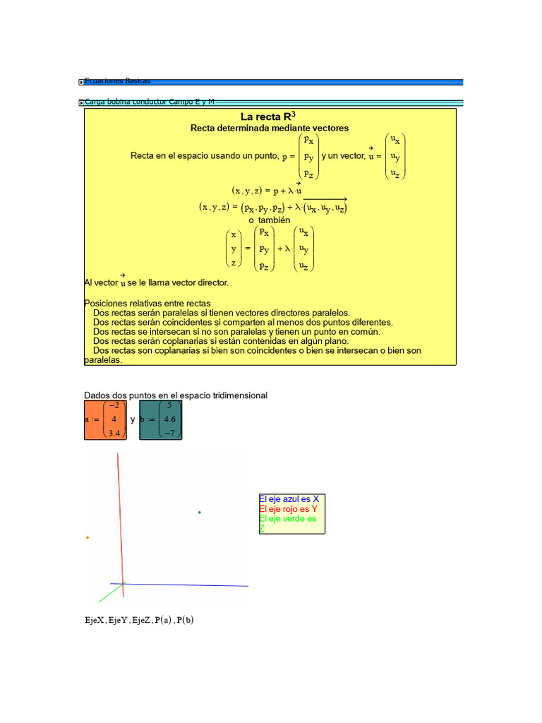 Ecuaciones y Propiedades de Rectas | PDF | Vector Euclidiano | Línea ...