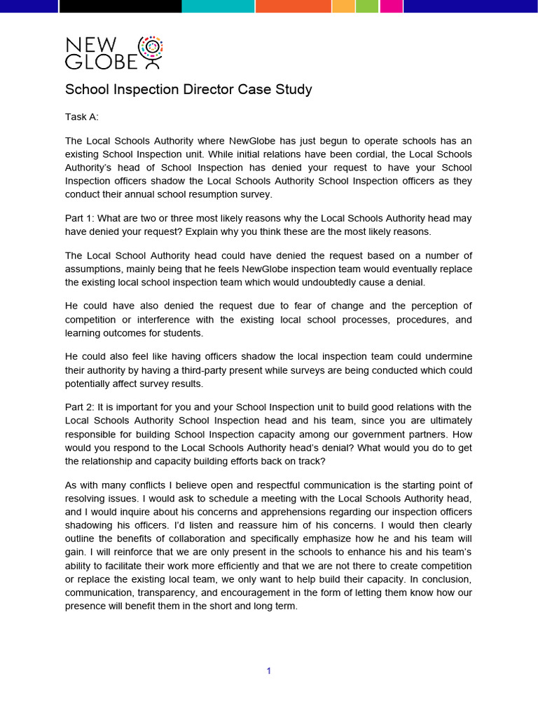 MD Director Case Study Questions | PDF | Negotiation | Information