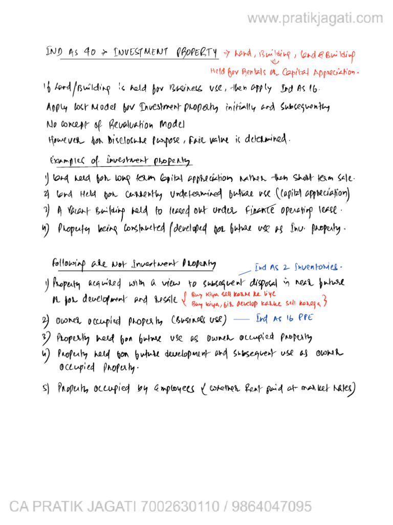 Ind As 40 Revision Notes HW | Download Free PDF | Cost | Fair Value
