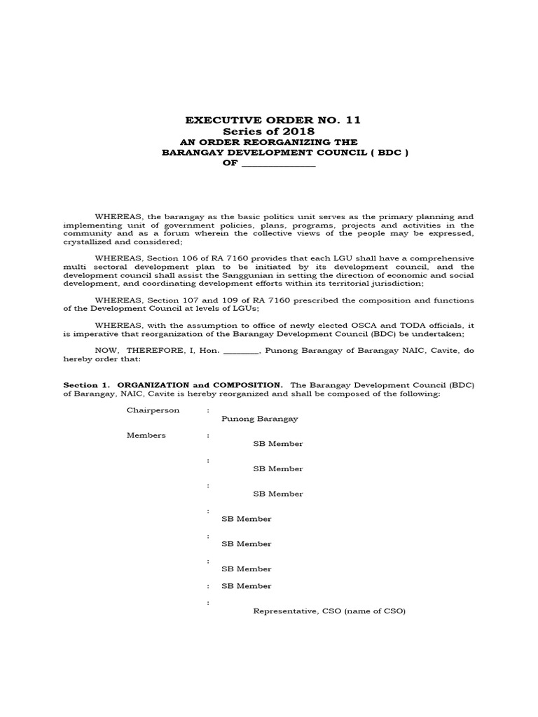 Revised Reorganization of BDC | PDF | Government | Governance