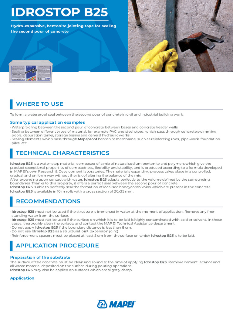 Idrostop-B25 en | PDF | Concrete | Water