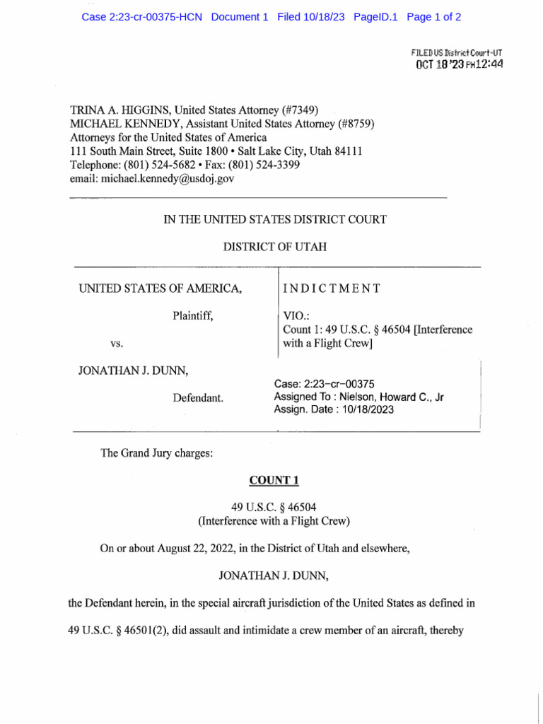 Dunn Indictment | PDF