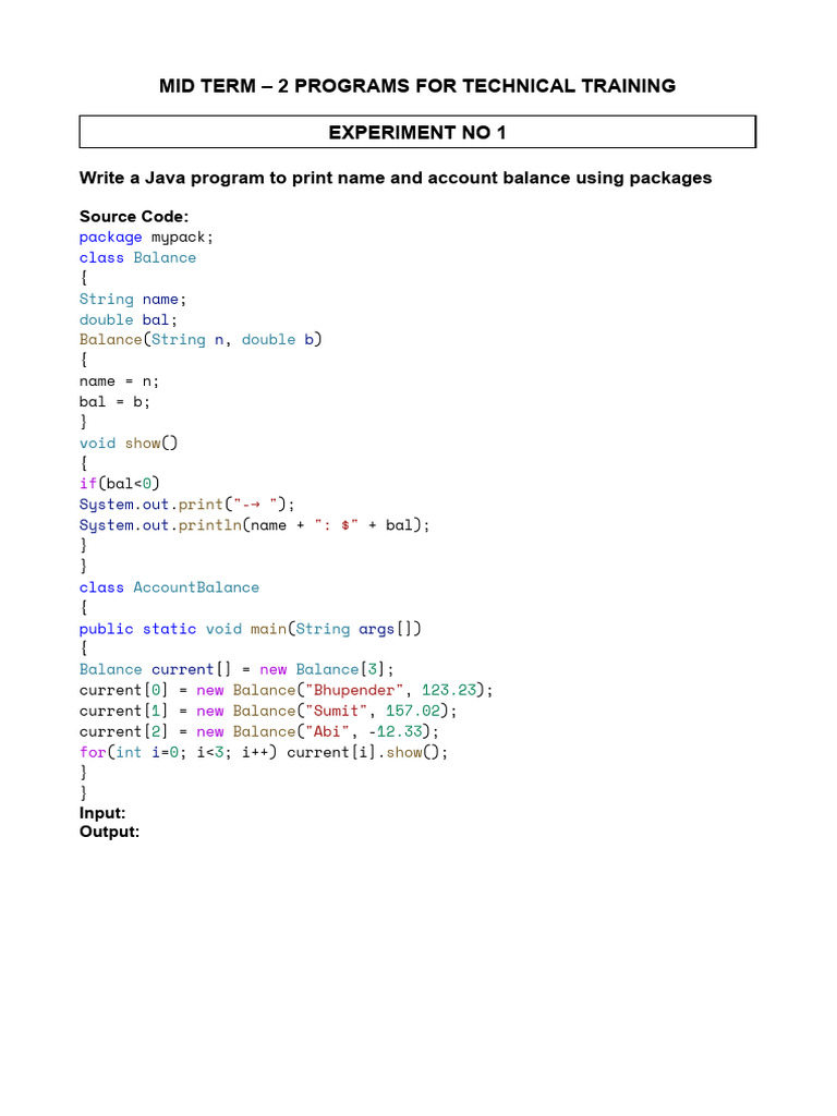 Progam | PDF | Information Technology | Object Oriented Programming