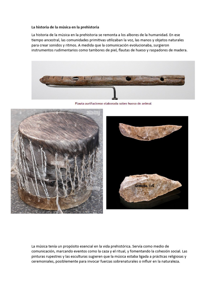 Instrumentos Musicales en la Prehistoria | PDF | Sonido | Instrumentos ...