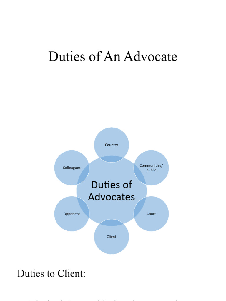 Duties of Advocate | PDF | Advocate | Lawyer