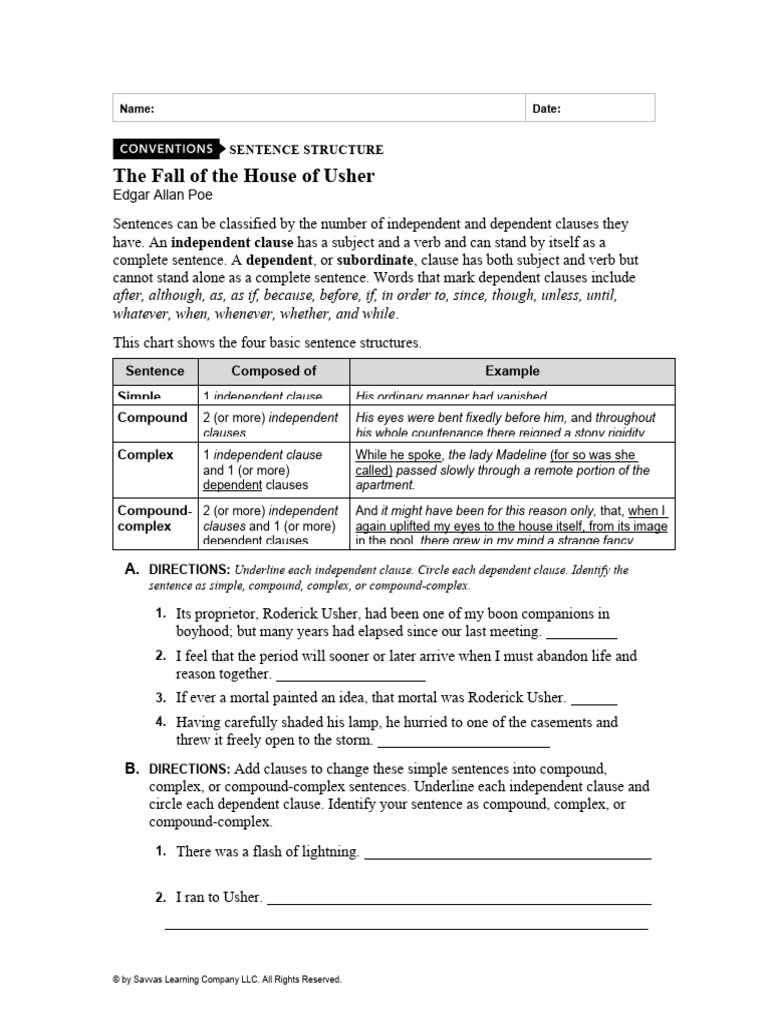 LIT17 ANC G10U1 FallUsh LD | PDF | Clause | Grammar