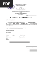 CS Form 41 (Medical Certificate) | PDF | Public Services | Health Sciences