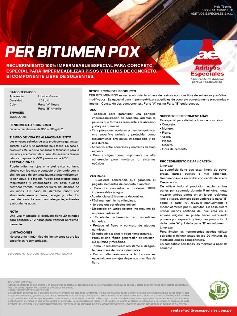 Per Bitumen | PDF | Hormigón | Materiales