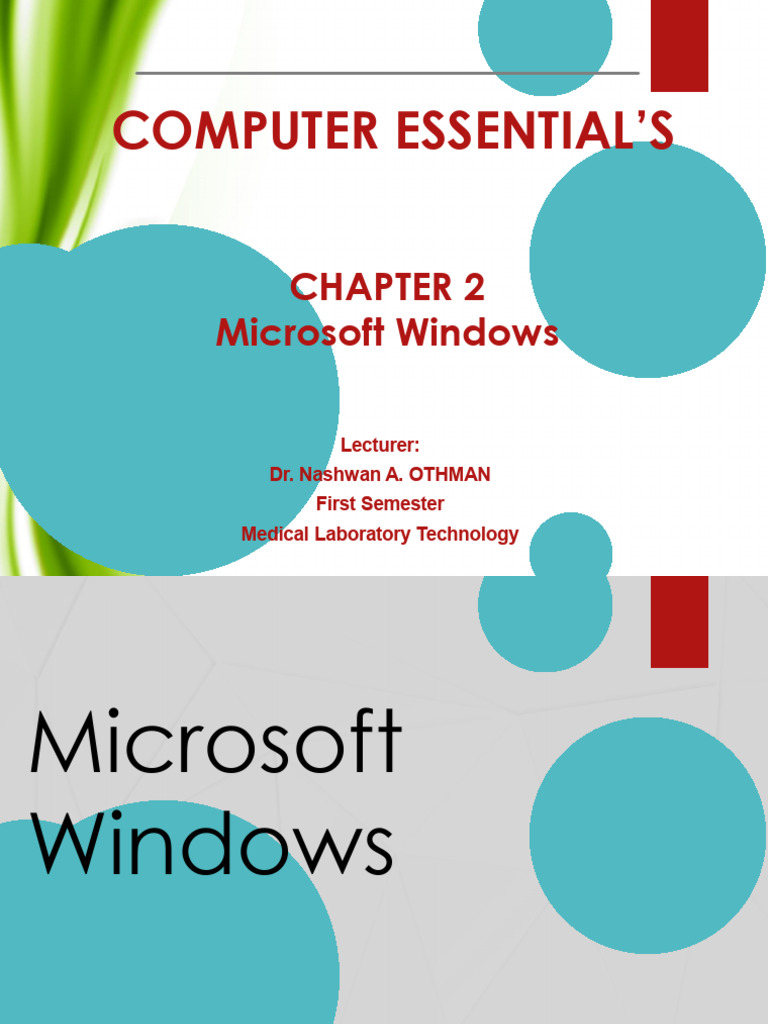 Computer Essentials - Microsoft Windowws - Chapter2 | PDF | Microsoft Windows | Computer File