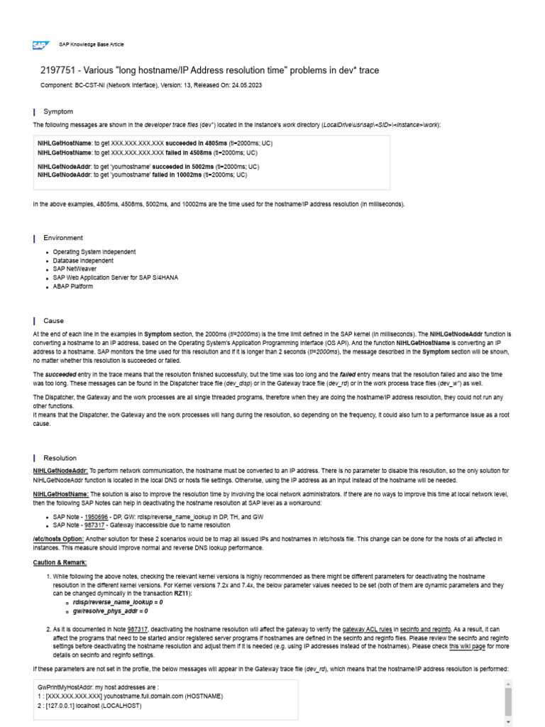 Performance Issue Cause by Host Name Resolution | Download Free PDF | Domain Name System ...