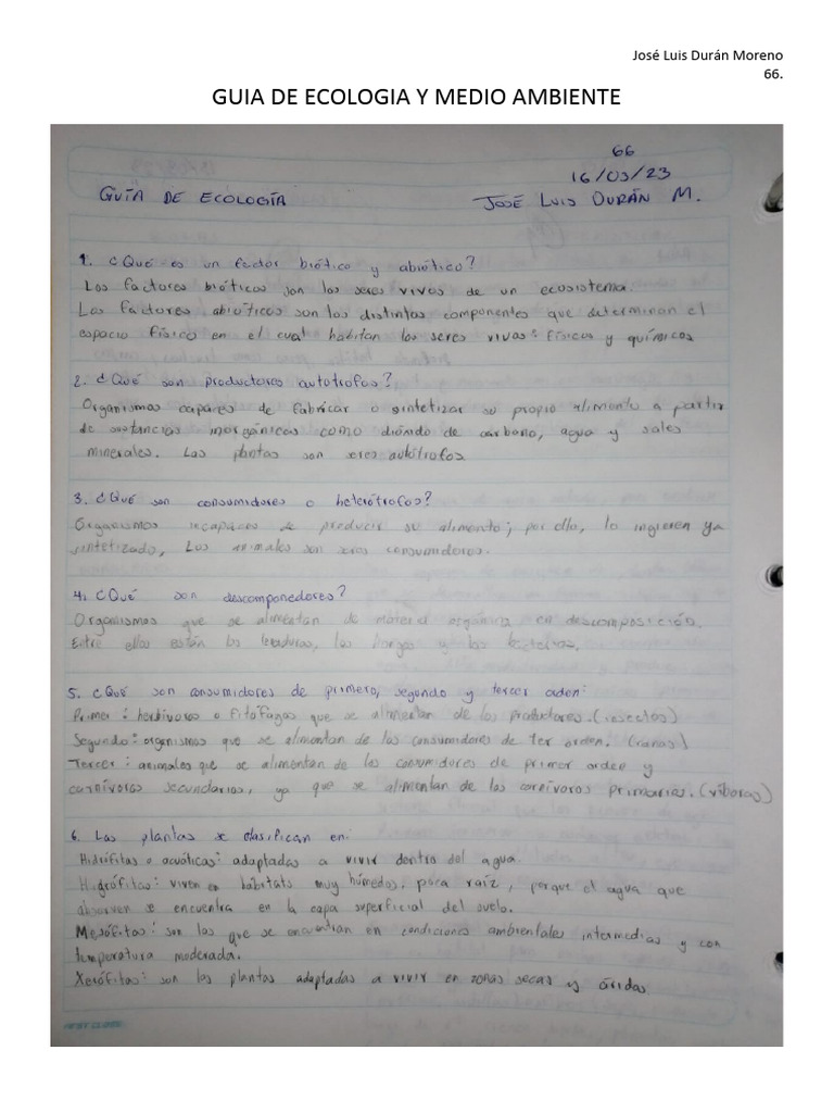 Guia de Ecologia y Medio Ambiente Parcial II | PDF | Ciencias de la ...