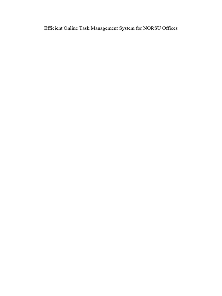 Efficient Online Task Management System 1 | PDF | Feasibility Study ...