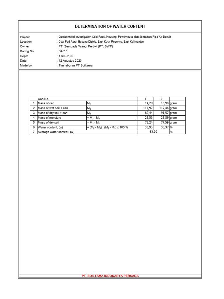 Appendix C - Laboratory Test Result | Download Free PDF | Continuum ...