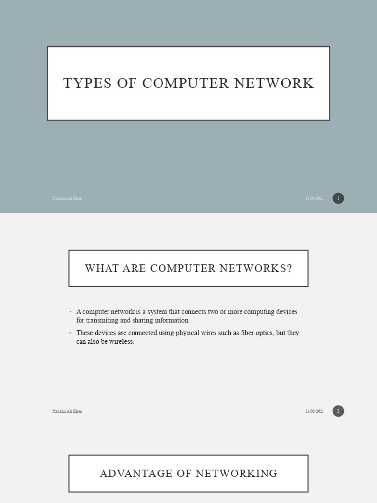 Types Of Computer Network Pdf Computer Network Local Area Network