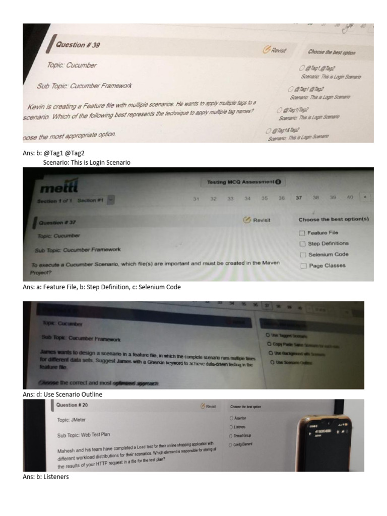Cucumber JMeter MCQ AD | PDF | Software Engineering | Computing