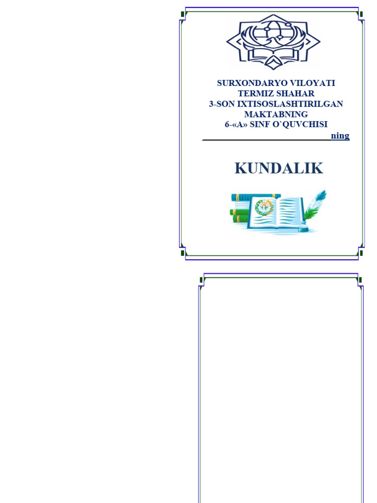 Daftar Yuzi 6-GA Sinf | PDF