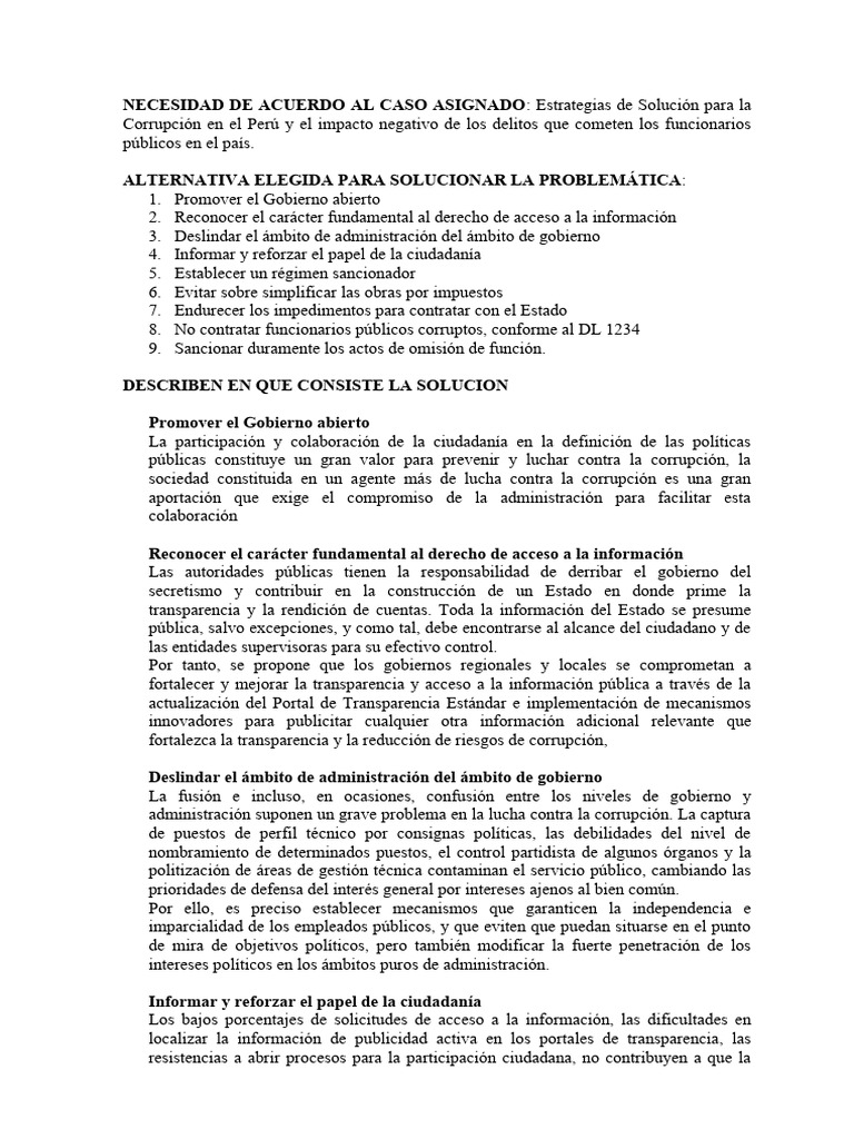 Caso 3 Ingrid | PDF | Corrupción política | Leyes de libertad de información por país