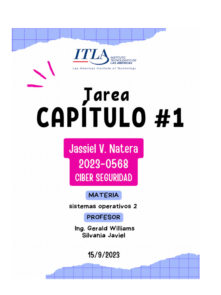 Tarea Capitulo #1 Jassiel v. Natera | PDF | Red de computadoras | Red ...