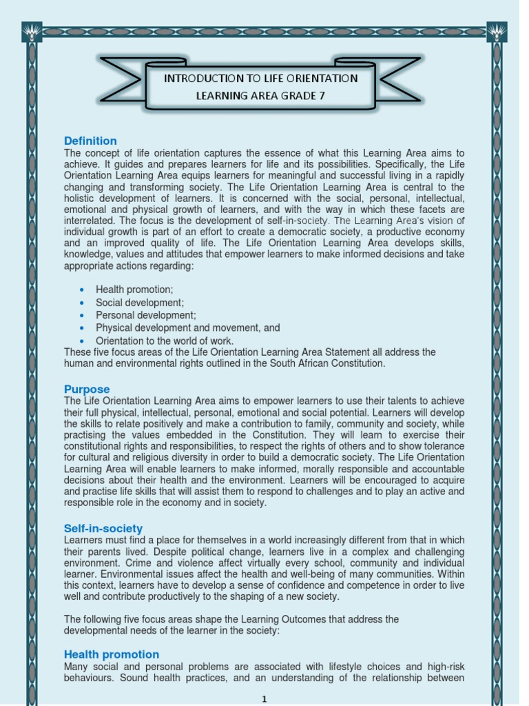 LO Grade 7 | PDF | Quality Of Life | Learning