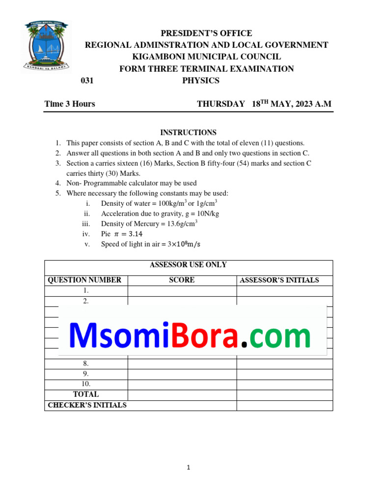 Terminal Physics F3 2023 | PDF | Force | Magnet
