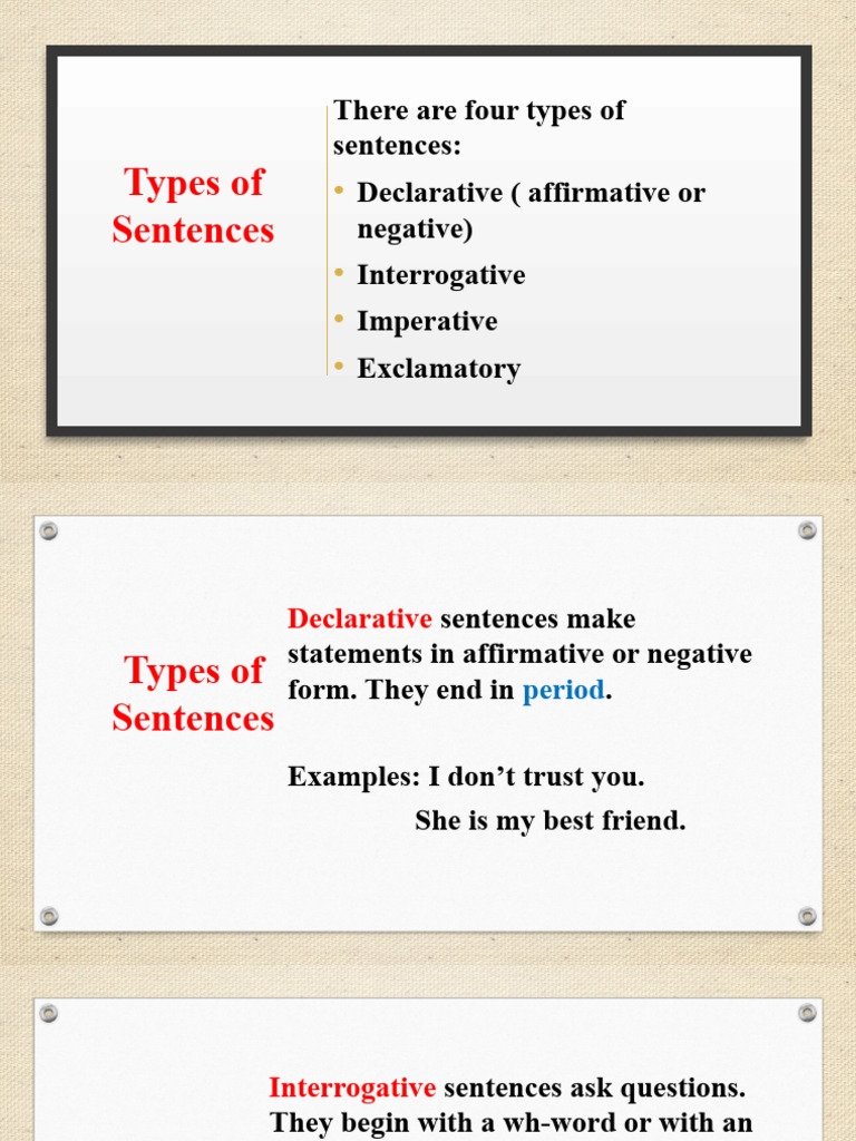 Types of Sentences | PDF