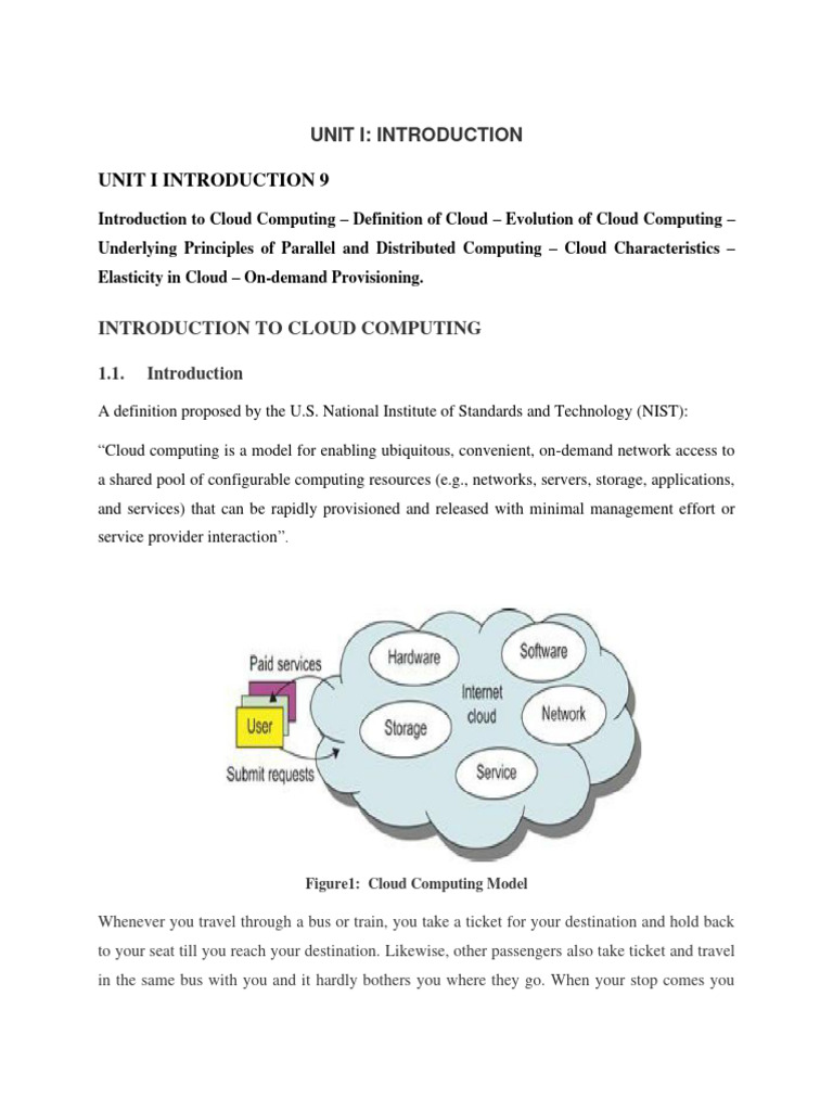 Cs8791 Cloud Computing Unit1 Notes | PDF | Cloud Computing | Software ...