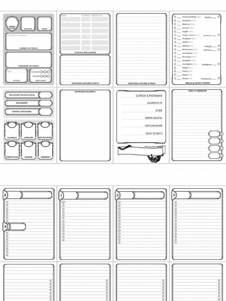 Character Sheet Pocket A6 | PDF