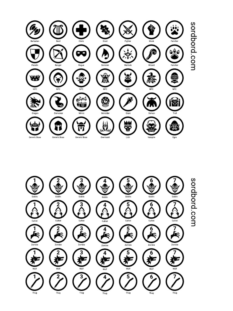 Printable DD Token Template | PDF
