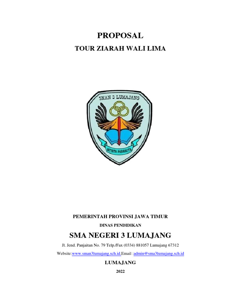 Proposal Tour Ziarah Wali Lima 2022 | PDF