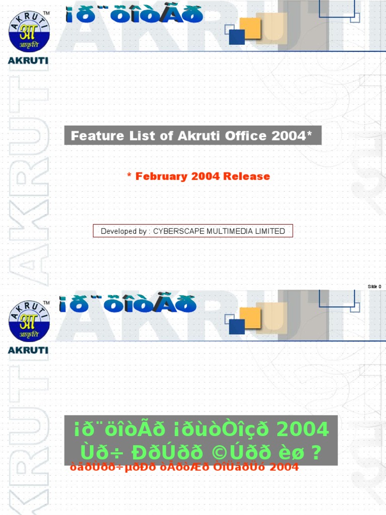 Akruti 2006 | PDF | Microsoft Word | Microsoft Windows