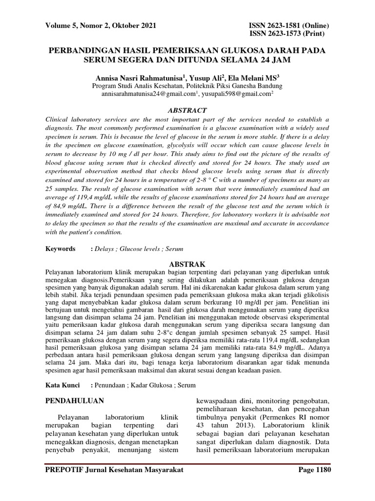 Glu Kosa | PDF | Glucose | Pathology