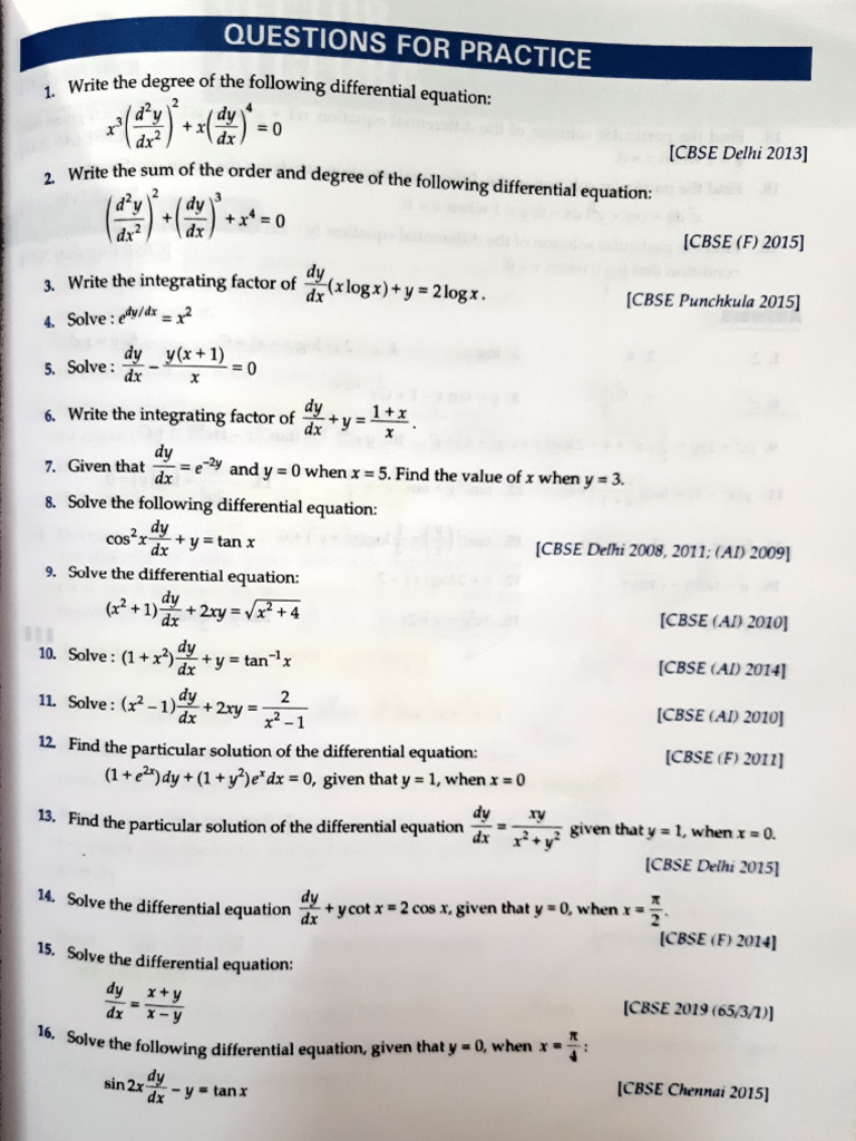 Assignment Differential Equation | Download Free PDF | Ordinary Differential Equation | Equations