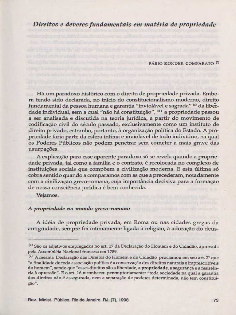 Direitos e Deveres da Propriedade Privada | PDF | Indenização ...