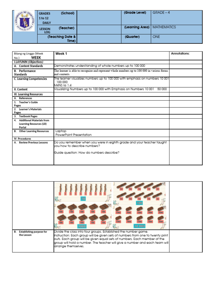Visualizing Numbers 10,001 to 100,000 | PDF | Learning | Teachers